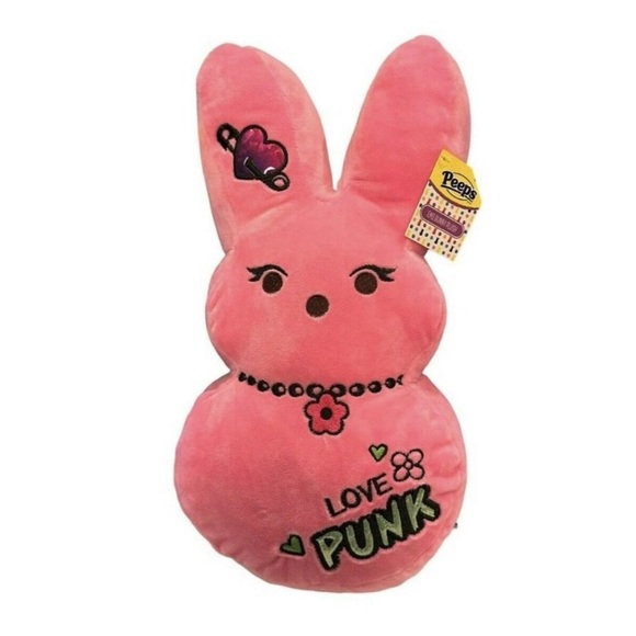 Just Born | Toys | Peeps Emo Punk Easter Bunny Plush 6 Inch Pink Plush ...